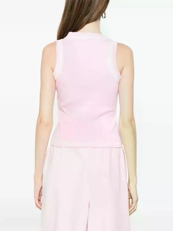 Off-White Spray-off Stamp Ribbed Tank Top - Pink
