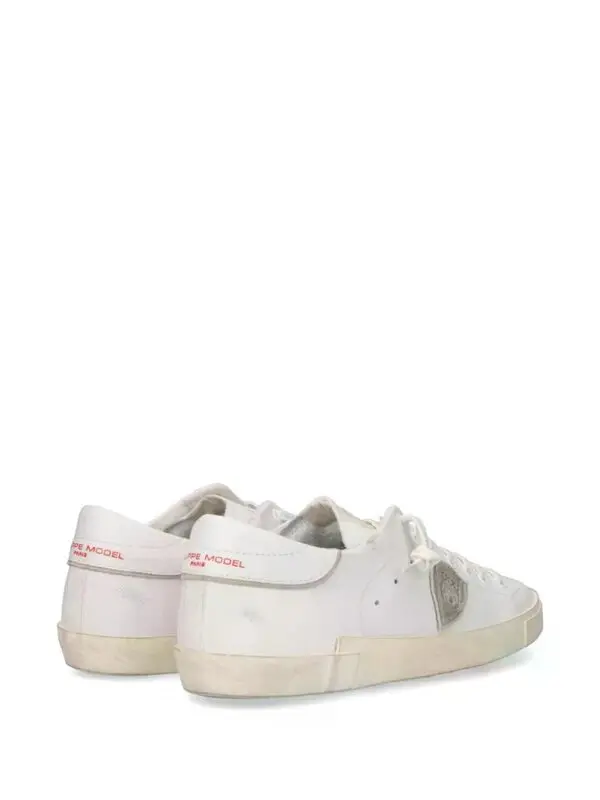 Philippe Model Panelled Leather Sneakers - White