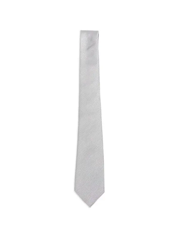TOM FORD Ribbed Tie - Grey