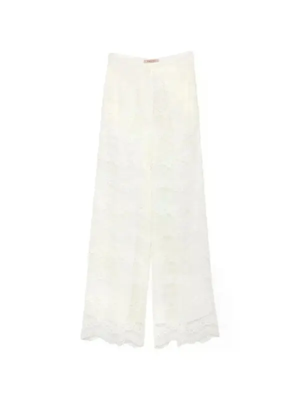 TWINSET Lace Trousers - White