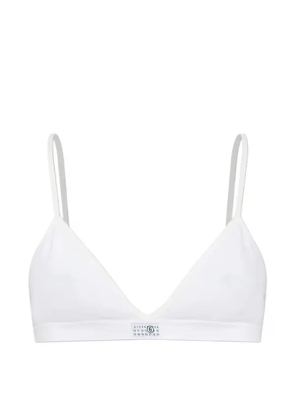 MAISON MARGIELA Label Triangle Bra - White