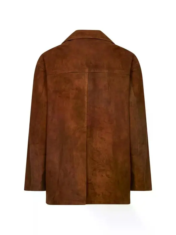 SALVATORE SANTORO Flap-pocket Suede Jacket - Brown