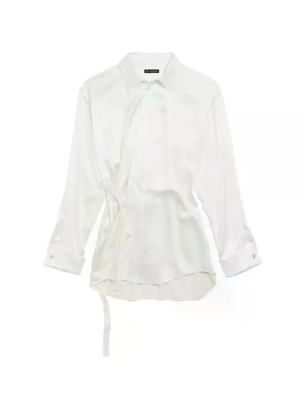 Balenciaga Tie-waist Shirt - White