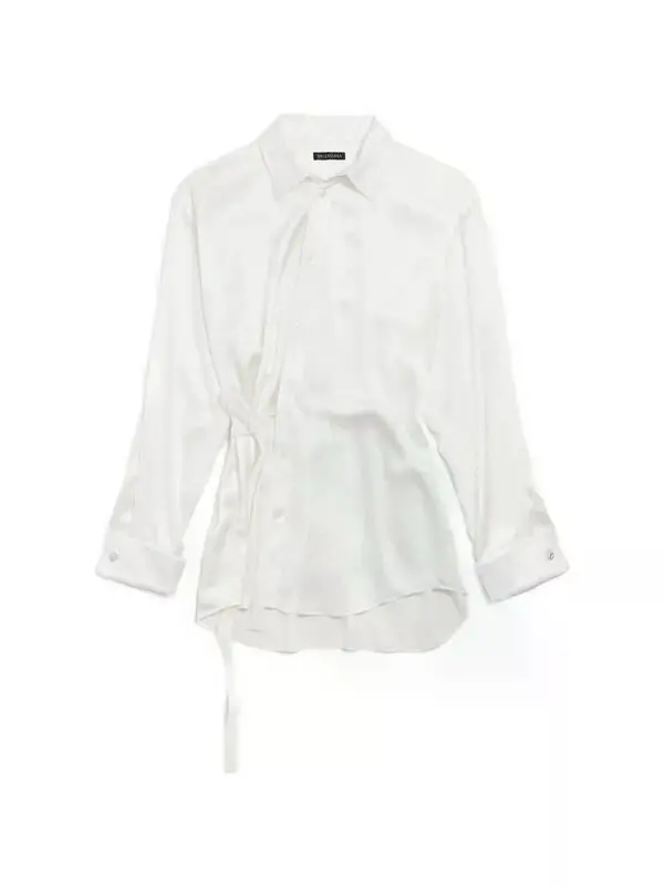 Balenciaga Tie-waist Shirt - White