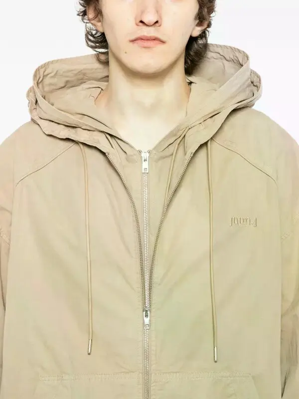 JUUN.J Hooded Zip-up Jacket - Neutrals