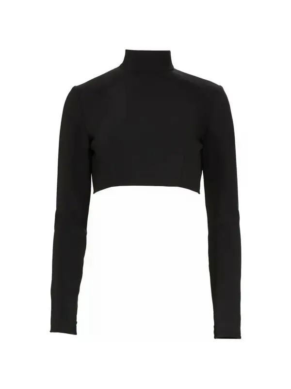 Costarellos Nelle Cropped Turtleneck Blouse