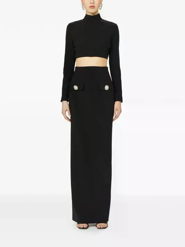 Costarellos Nelle Cropped Turtleneck Blouse