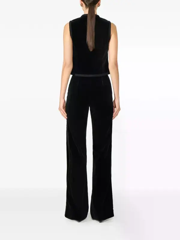 Costarellos Avice Velvet Wide-leg Trousers
