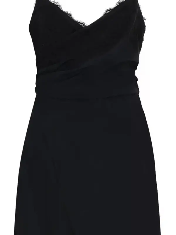 Moschino Lace-trimmed Asymmetric Dress - Black