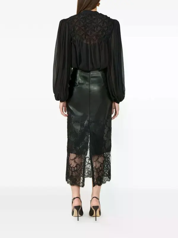 Costarellos Lorcan Smocked Long-sleeve Blouse
