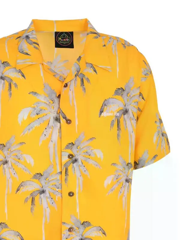 MAUNA KEA Palm-print Shirt - Yellow