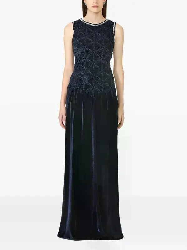 Costarellos Sidra Smocked Maxi Dress