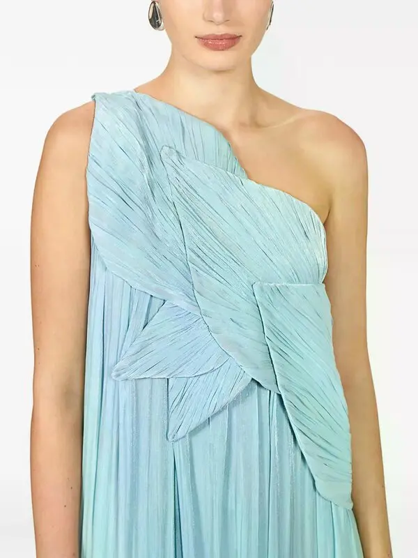 Costarellos Amabel Draped One-shoulder Maxi Dress - Blue