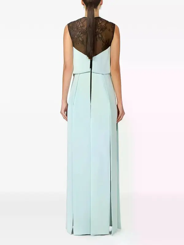 Costarellos Liora Chantilly-lace Floral-appliqué Maxi Dress