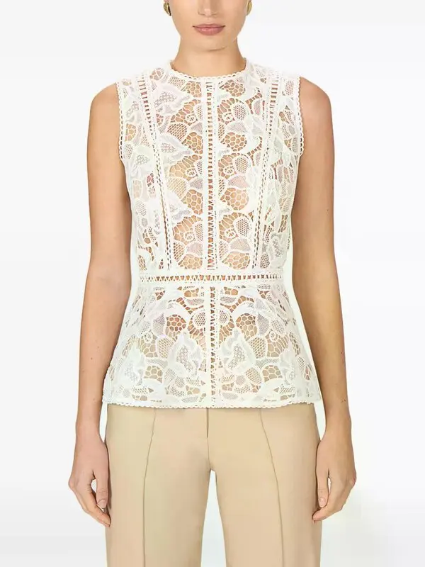 Costarellos Niva Guipure Lace Top