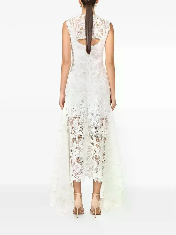 Costarellos Janica Lace Asymmetric Dress - White