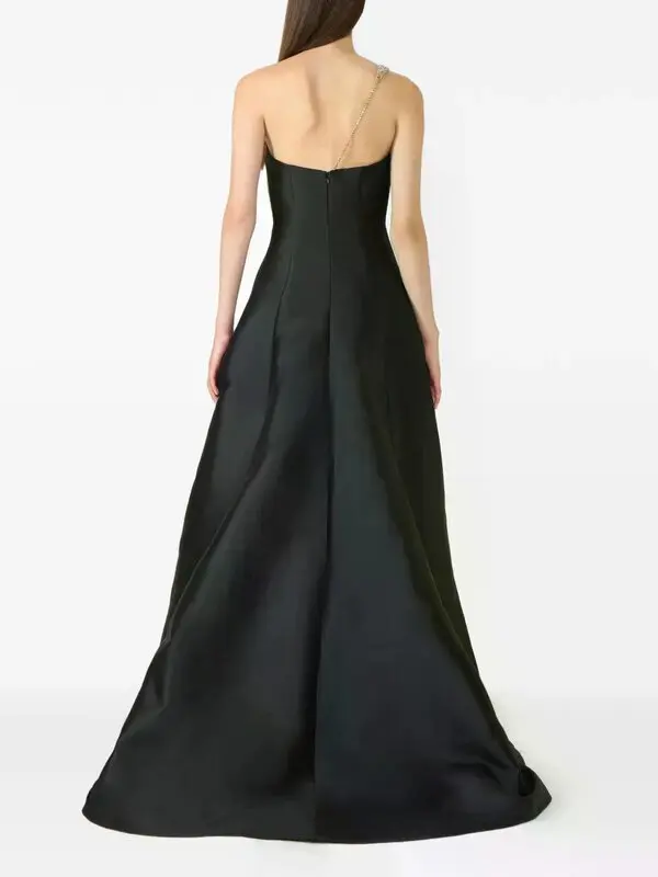 Costarellos Crystal-appliqué Gown