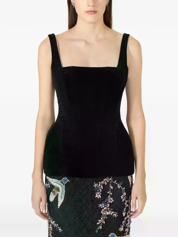 Costarellos Velvet Bustier