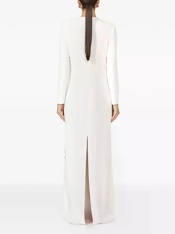 Costarellos Zarie Crystal-flower Maxi Dress