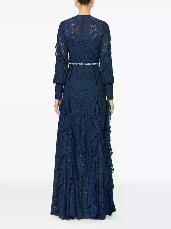 Costarellos Gianna Lace Ruffled Gown