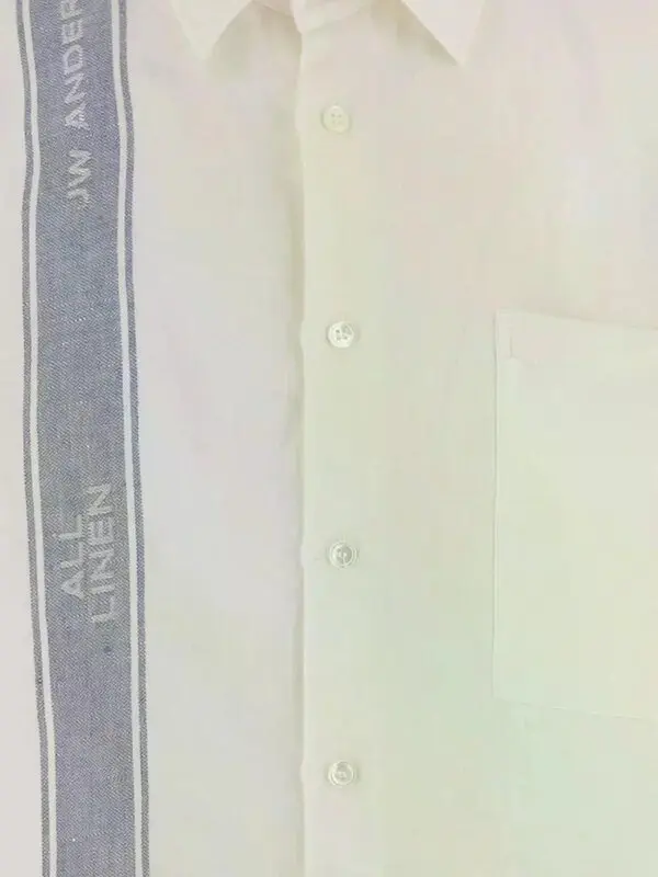 JW Anderson Logo-stripe Button-down Linen Shirt