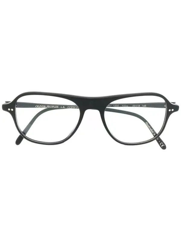 Oliver Spencer Nilos Square-frame Glasses - Black