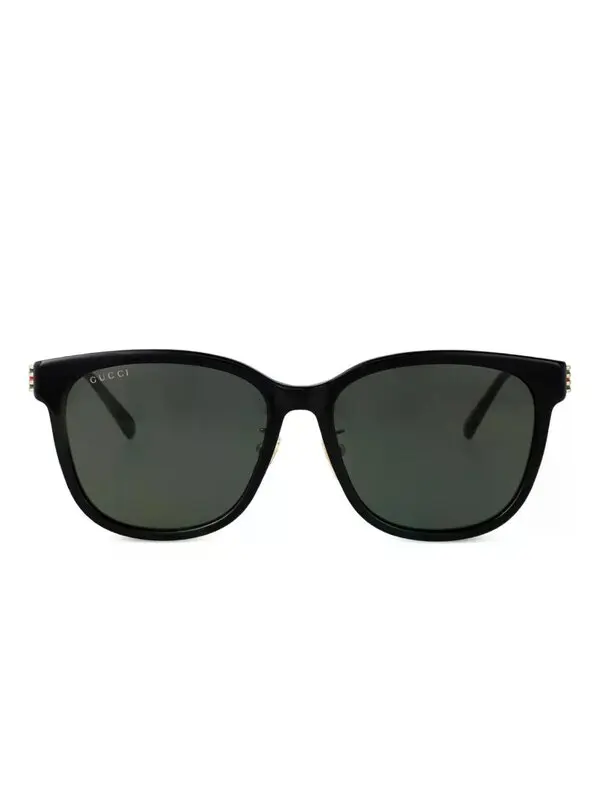 Gucci Web-detail Sunglasses - Black