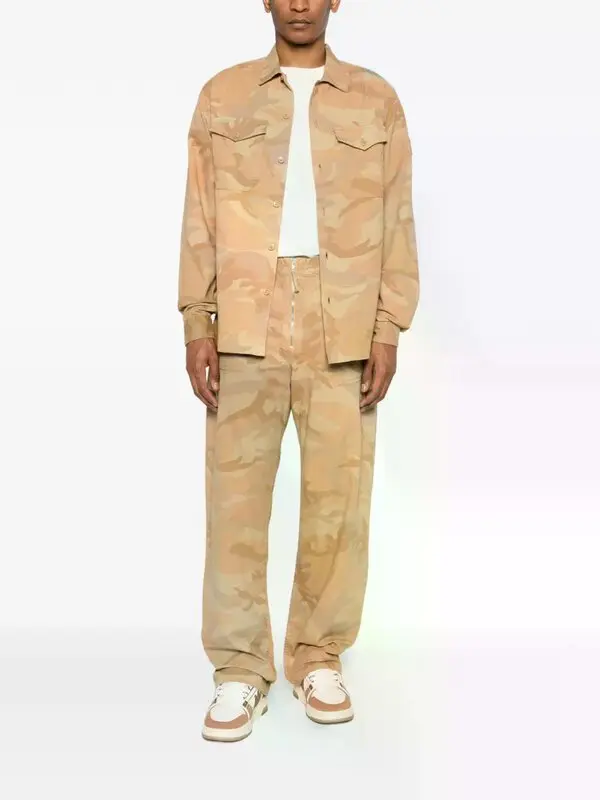 Aries Camouflage Print Overdyed Trousers