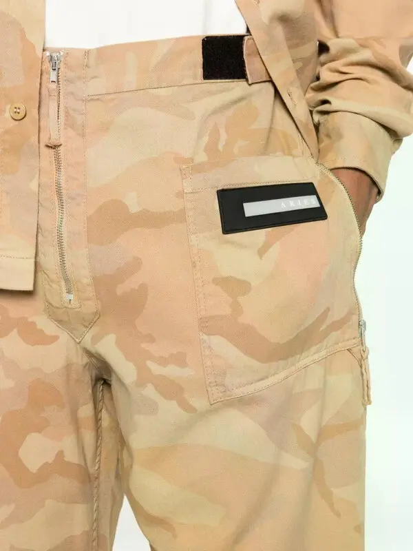 Aries Camouflage Print Overdyed Trousers