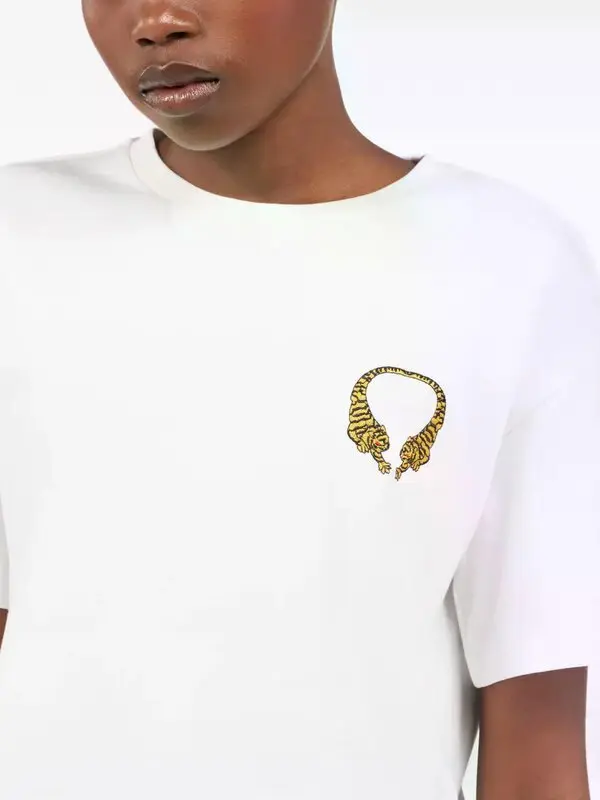 Roberto Cavalli Tiger-embroidered T-shirt