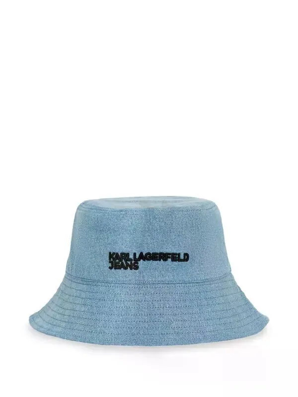 Karl Lagerfeld Reversible Denim Bucket Hat - Blue