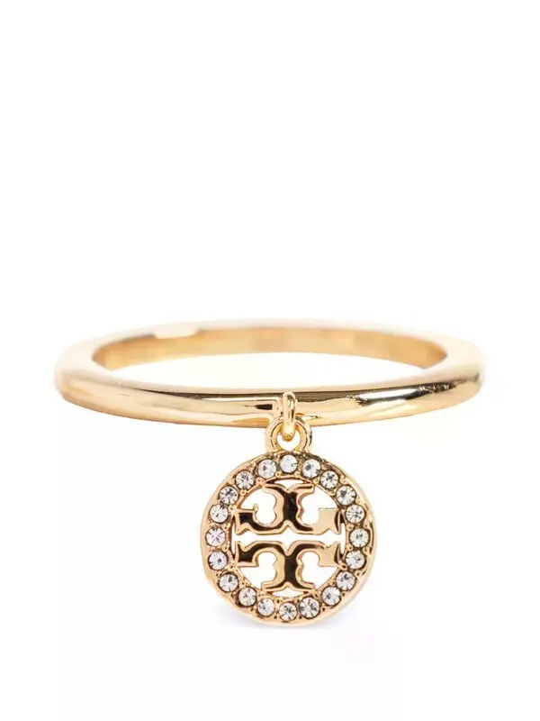 Tory Burch Icon Pavé Charm Ring - Gold