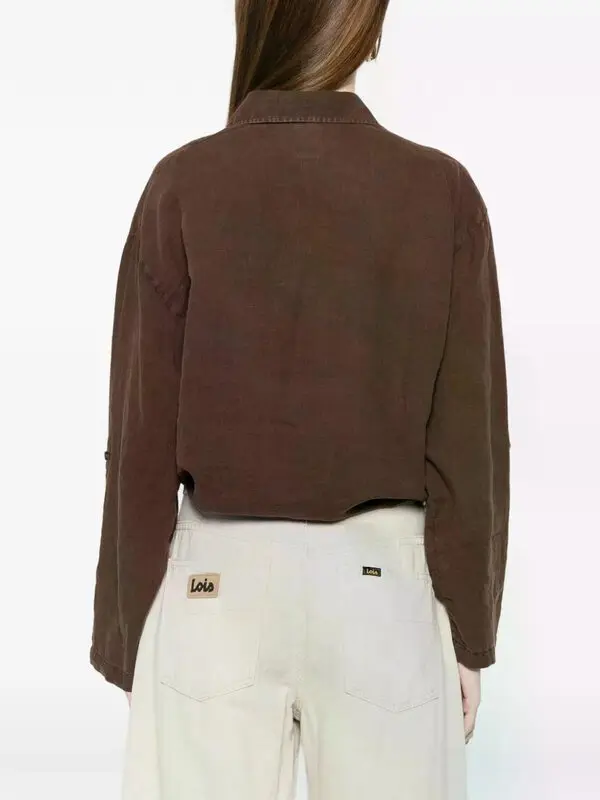LOIS Tie-front Shirt - Brown