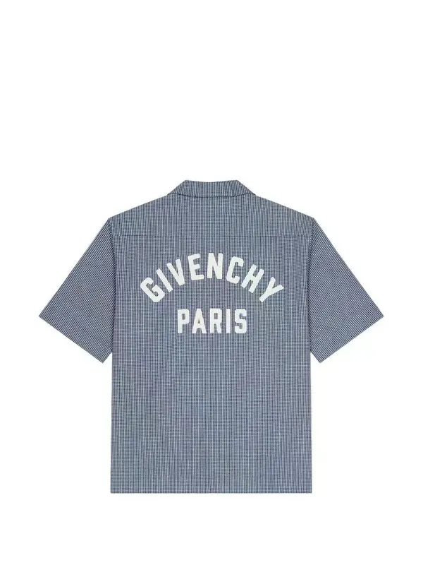 Givenchy Checked Shirt In Cotton With Paris Embroidery