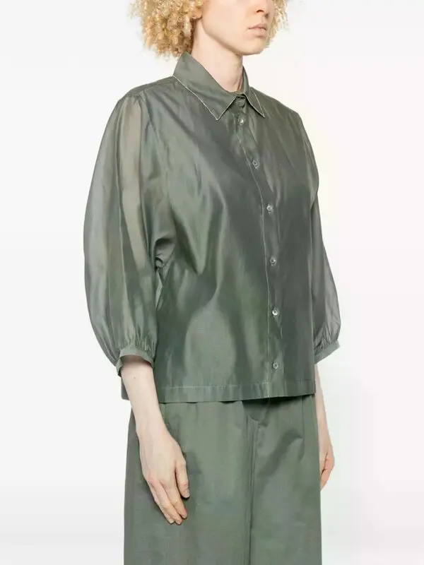 Peserico Button Sleeve Shirt - Green