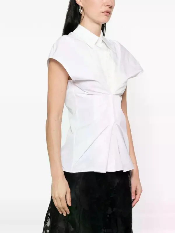 Alexander McQueen Gathered Short-sleeved Shirt