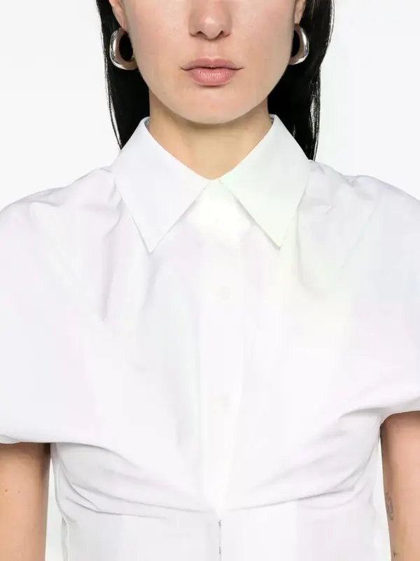 Alexander McQueen Gathered Short-sleeved Shirt