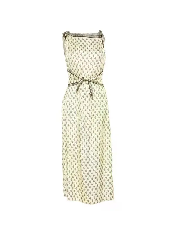 DÔEN Paisley-pattern Midi Dress - Neutrals