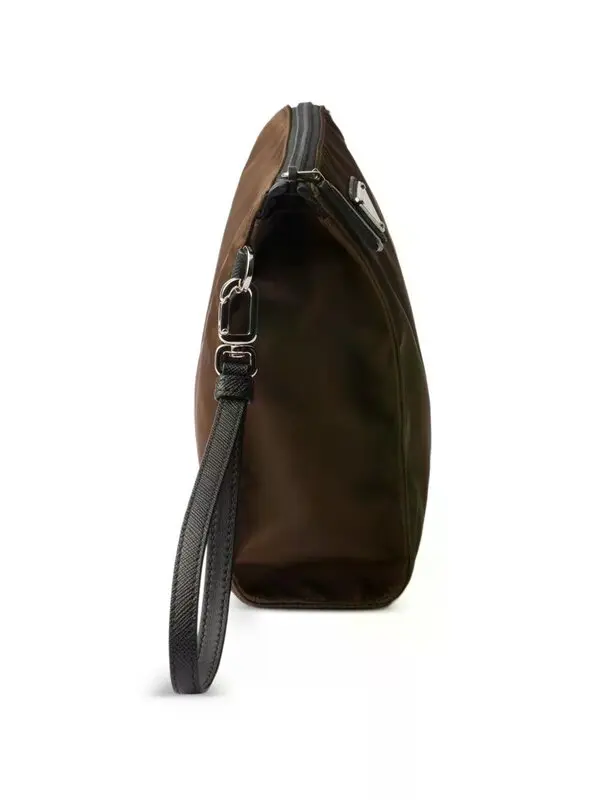 Prada Logo-detail Necessaire - Brown