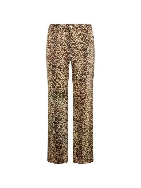 Roberto Cavalli Leopard Print Trousers - Neutrals