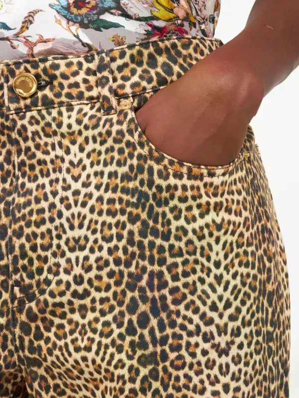 Roberto Cavalli Leopard Print Trousers - Neutrals