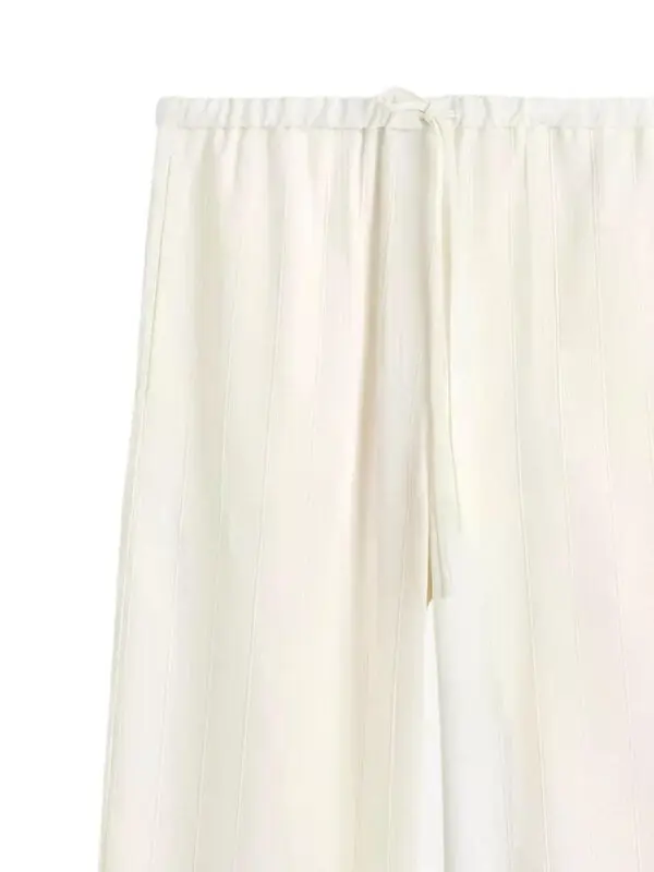 TOTEME Woven Stripe Drawstring Trousers