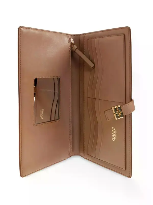 GANNI Studs-embellishment Flap Wallet