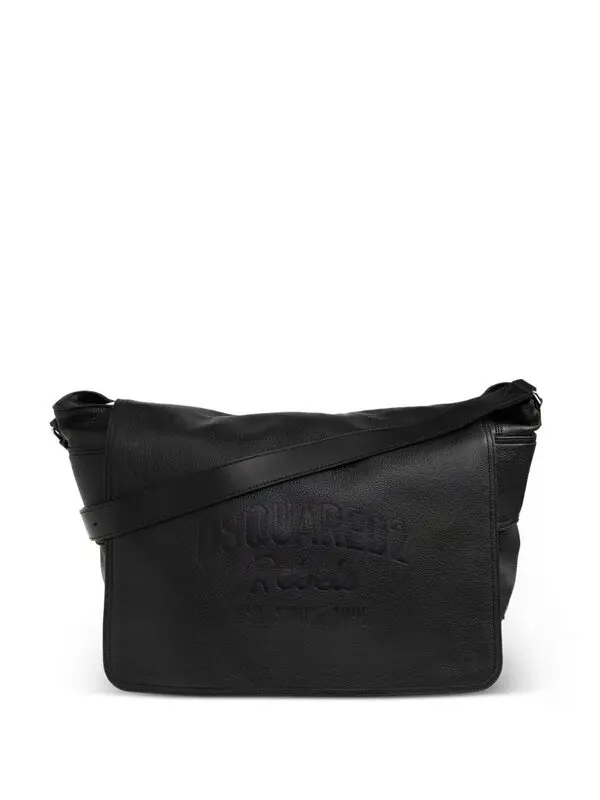 Dsquared2 Embossed Leather Tote Bag - Black