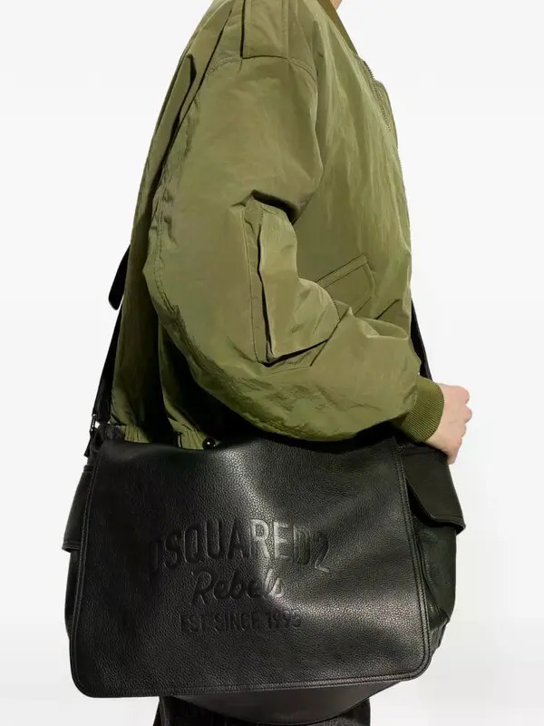 Dsquared2 Embossed Leather Tote Bag
