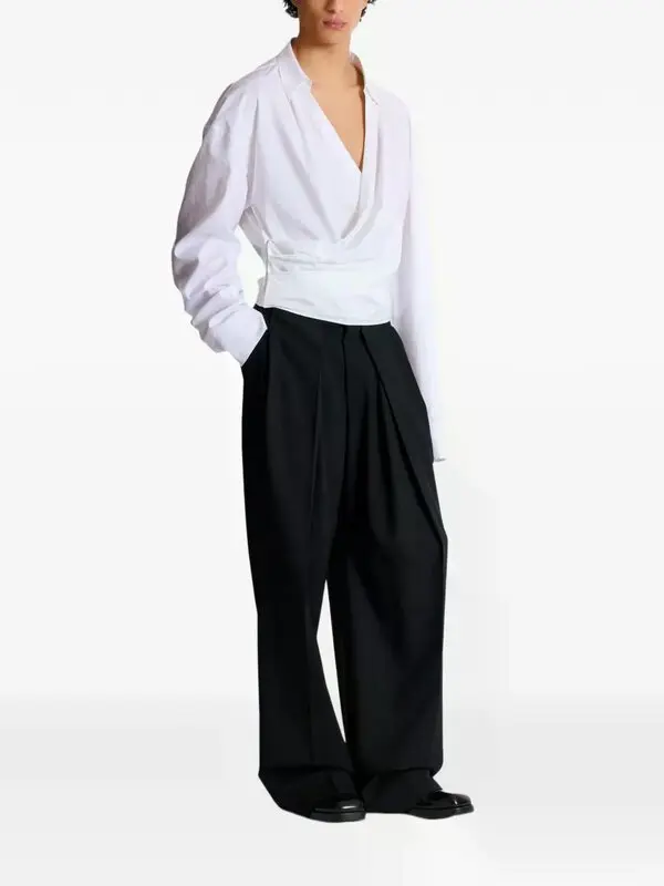 Balmain Long-sleeve Wrap Shirt