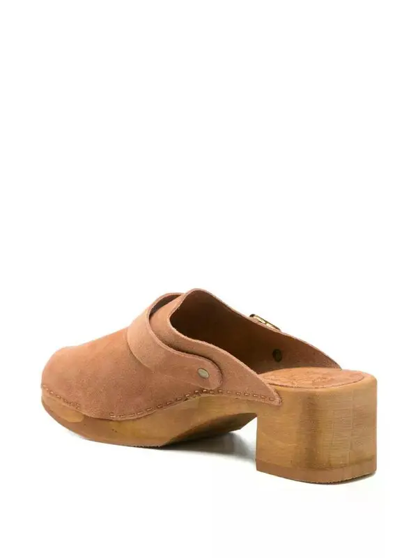 BOSABO Annaé Buckle Suede Clogs