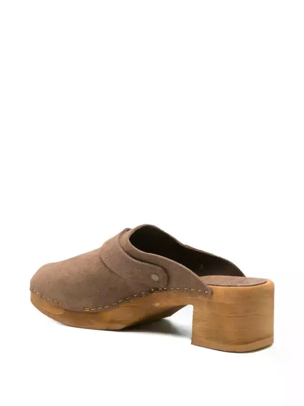 BOSABO Annaé Buckle Suede Clogs