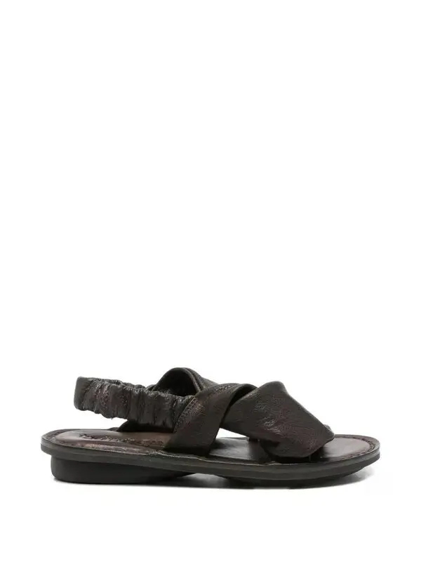 TRIPPEN Embrace Leather Sandals - Brown
