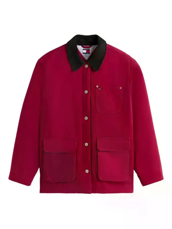 Tommy Hilfiger Corduroy-collar Jacket - Red